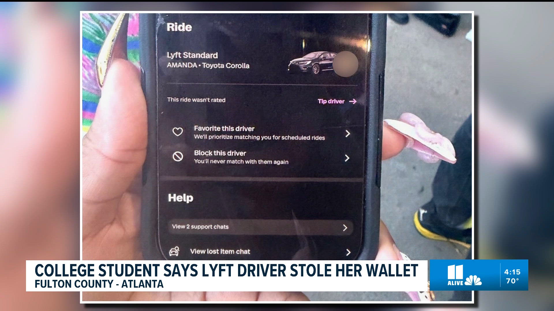 Clark Atlanta student says cash, ID, and other items stolen by Lyft ...
