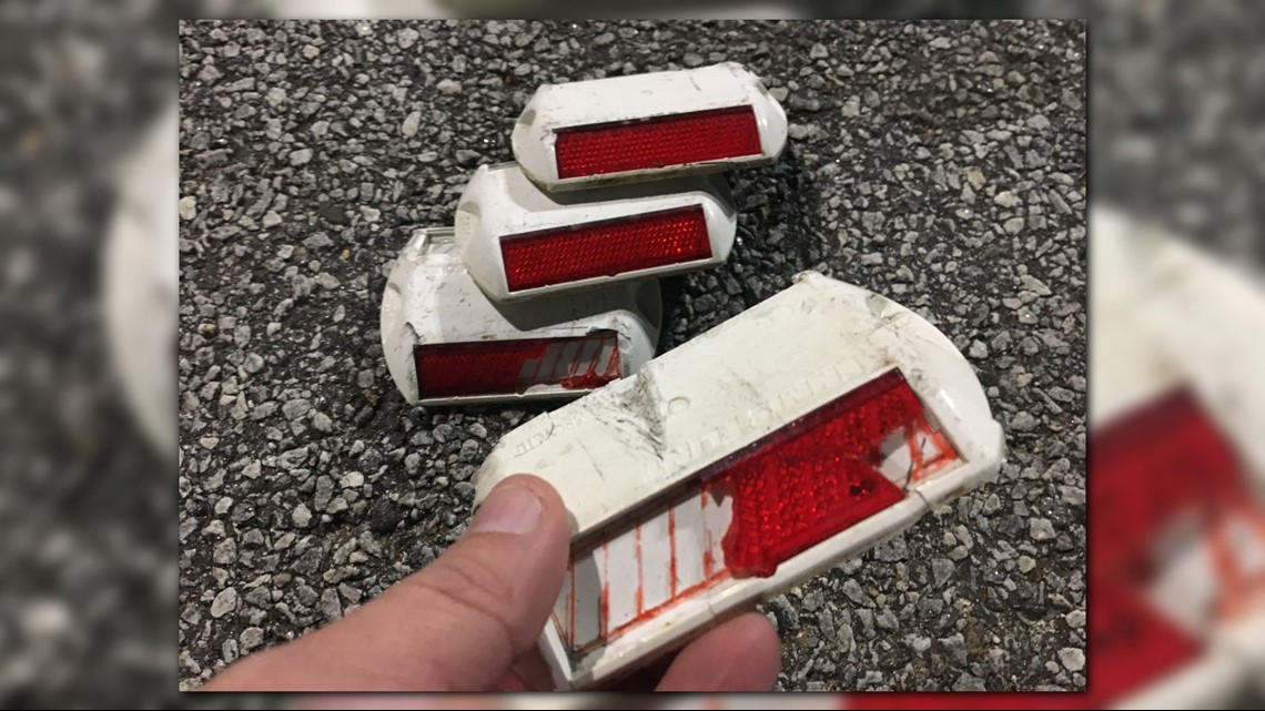 The cost of highway road reflectors damaged by snow plows | 11alive.com