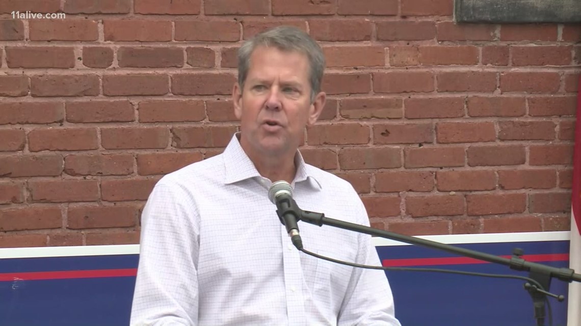 Brian Kemp MAGA Meet Up event ahead of Joe Biden visit to Georgia ...