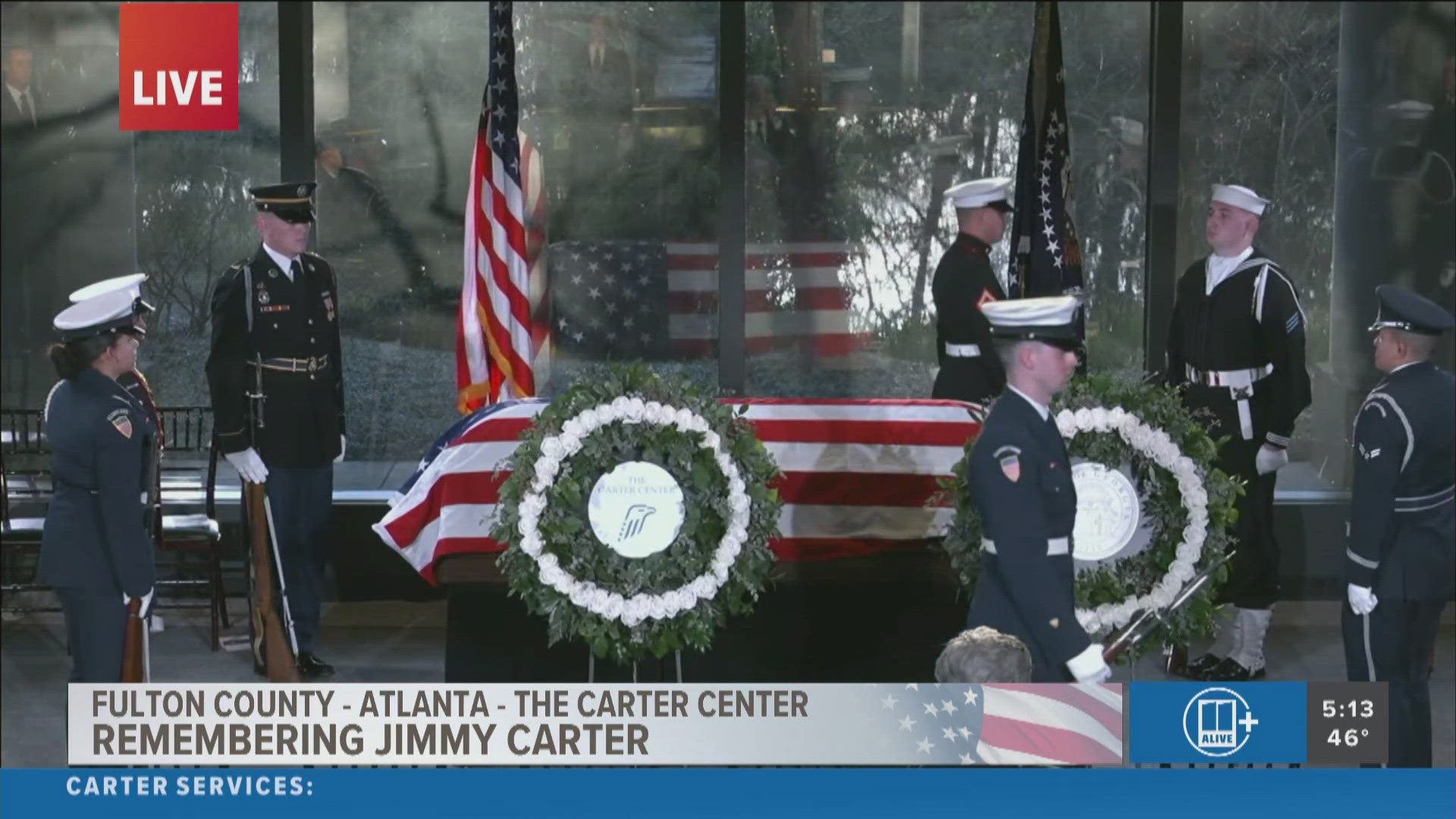 Changing of the Honor Guards as Jimmy Carter lies in repose | 11alive.com