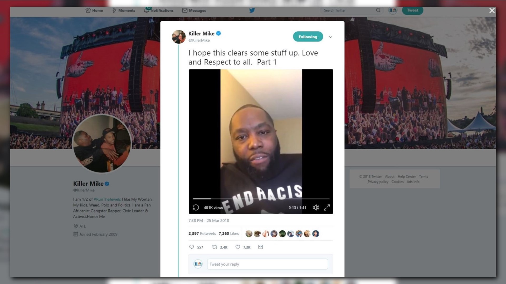 Rapper Killer Mike apologizes for NRA video | 11alive.com