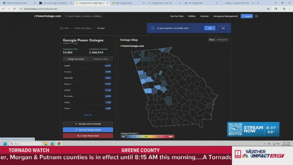 Tracking power outages in Georgia after storms | 11alive.com