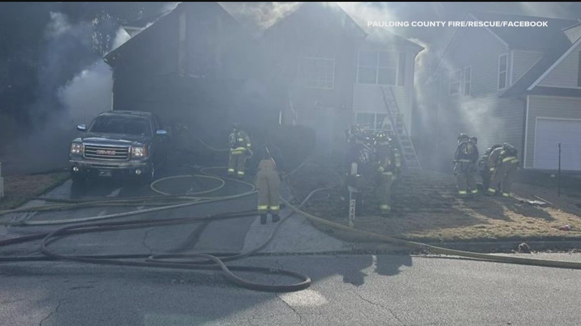 Paulding County Fire and Rescue battle flames at home of Hiram police ...
