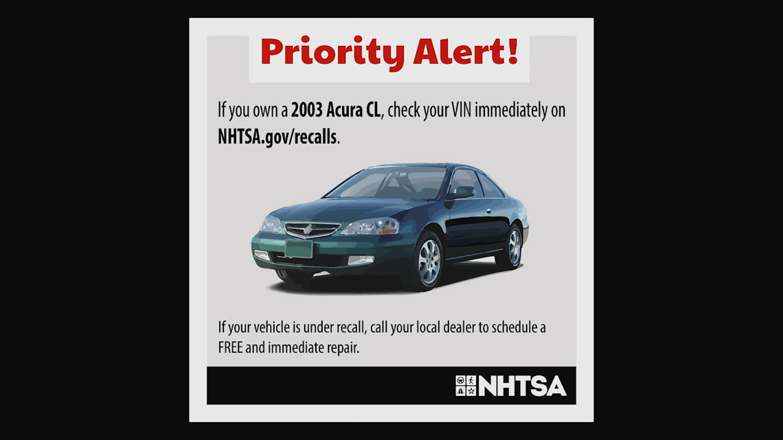 PHOTOS | Recent NHTSA recall orders | 11alive.com