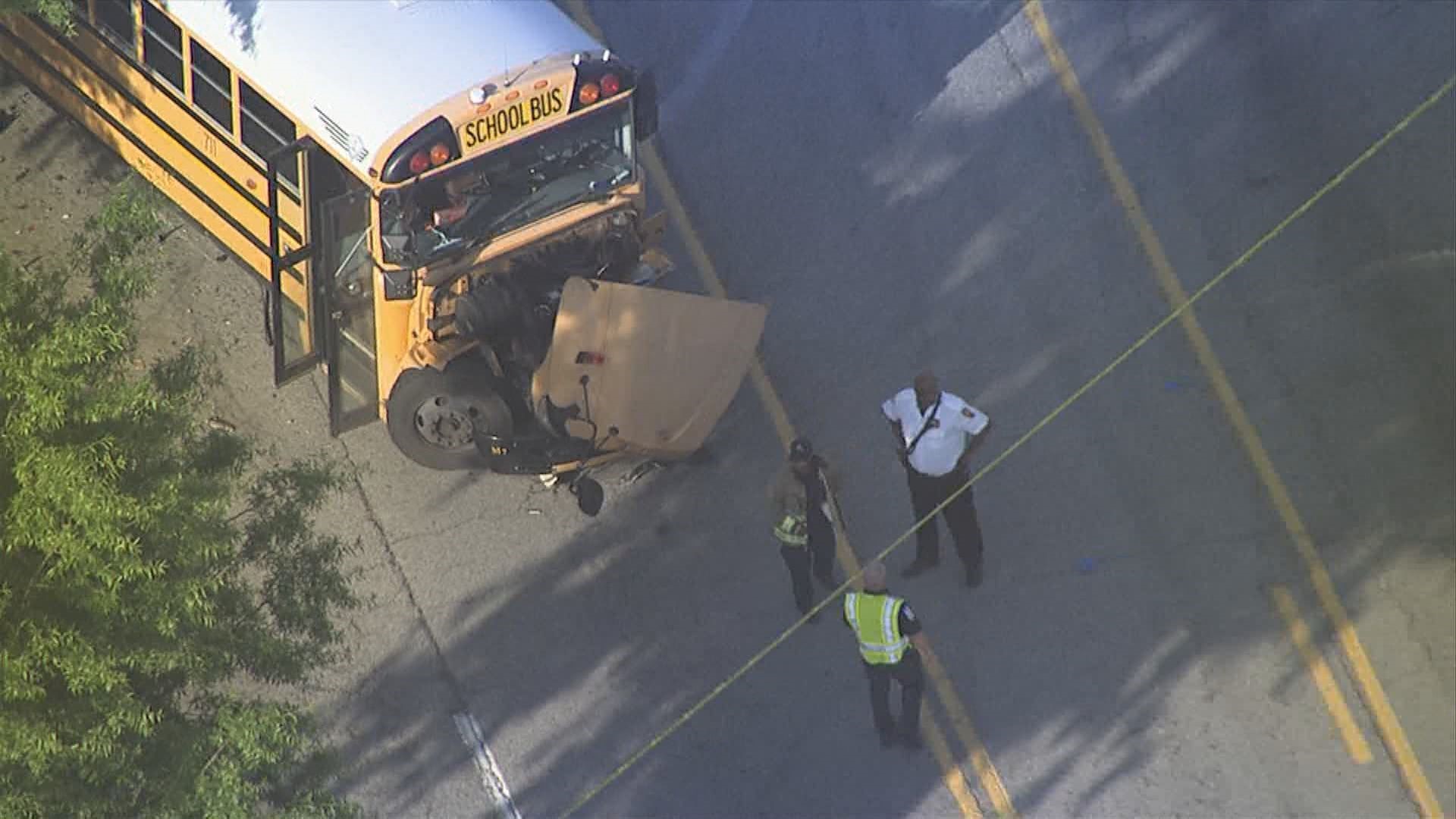 School bus carrying students crashes in Atlanta leaving multiple people ...
