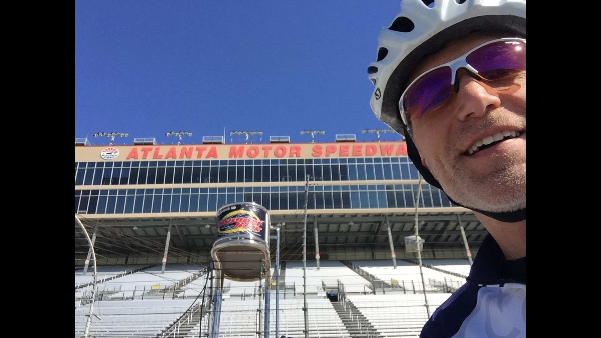 Kevin Avery of 104.7 The Fish rides Speedway for charity | 11alive.com