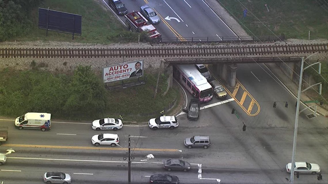 Six injured after MARTA bus rear-ends car in DeKalb | 11alive.com