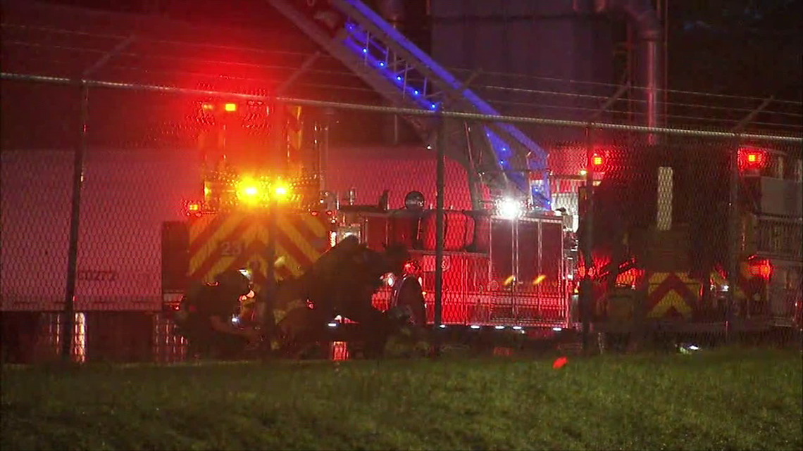 Fire crews respond to fire at plastics facility for the second night in ...