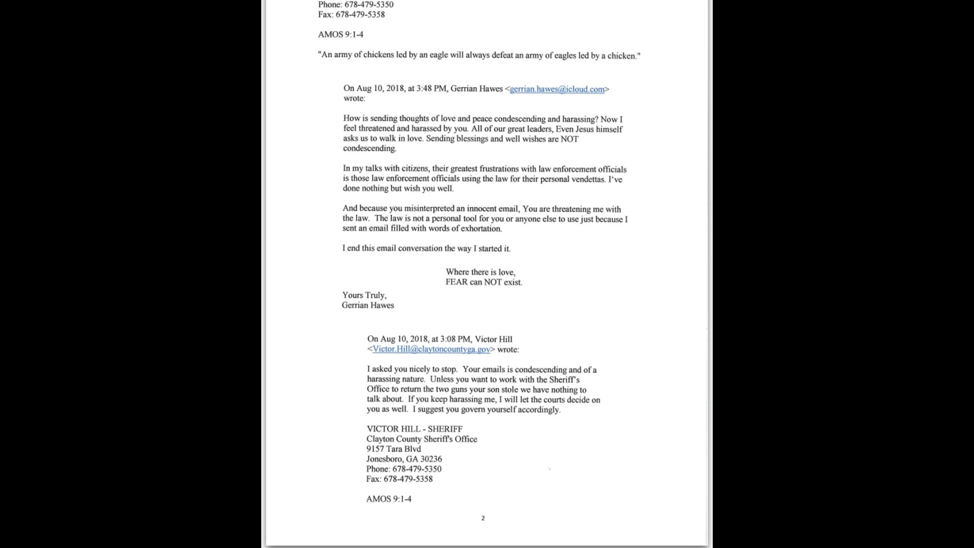 Clayton Co. Sheriff Victor Hill's would-be challenger Robert Hawes ...