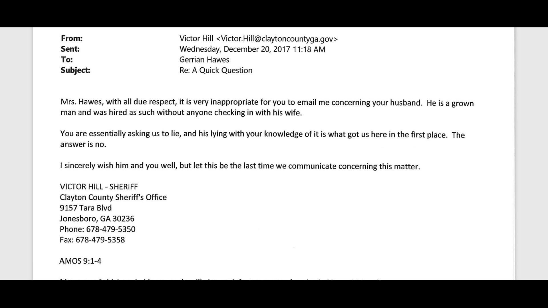 Clayton Co. Sheriff Victor Hill's would-be challenger Robert Hawes ...