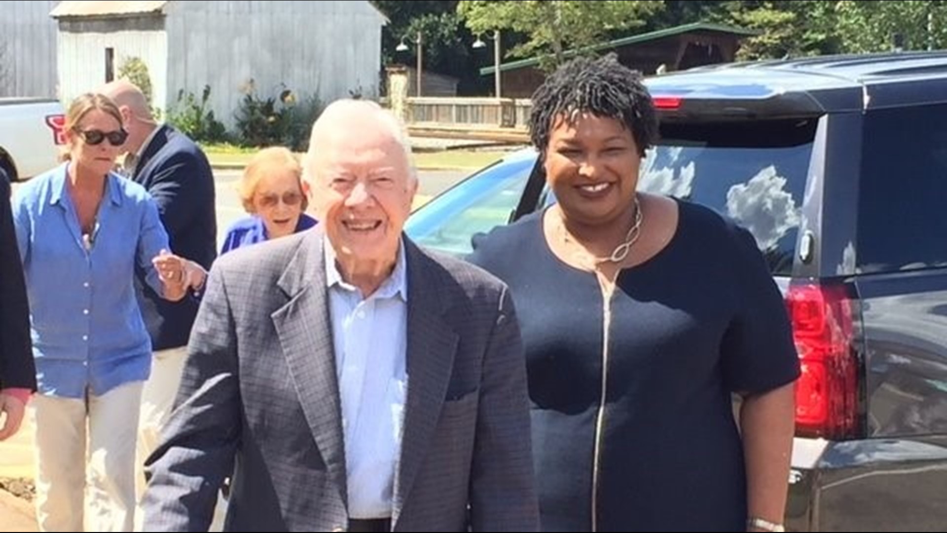 Jimmy Carter campaigns with Abrams in Plains | 11alive.com