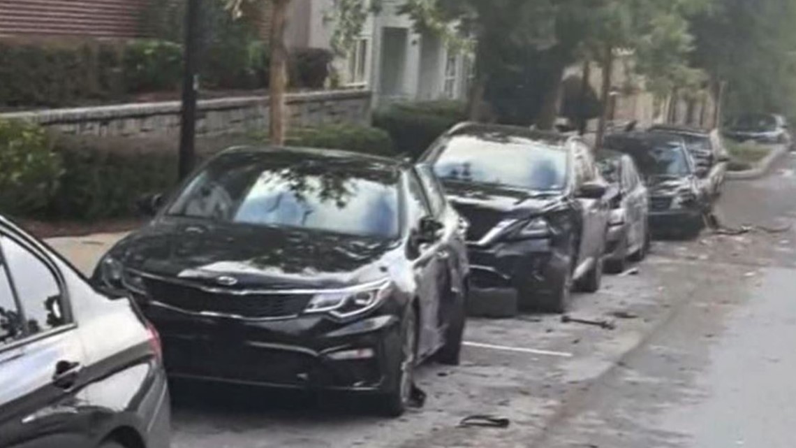 Atlanta crime multiple parked cars wrecked by driver in Lindbergh ...