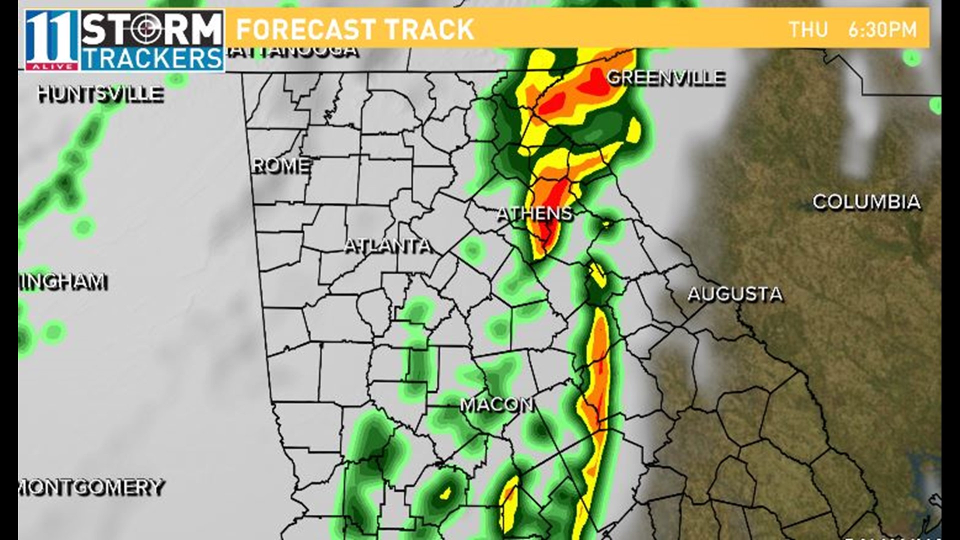 TIMELINE | Strong to severe thunderstorms hit metro Atlanta | 11alive.com