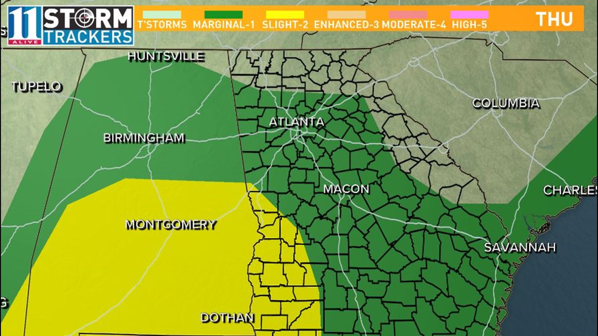 TIMELINE | Strong to severe thunderstorms hit metro Atlanta | 11alive.com