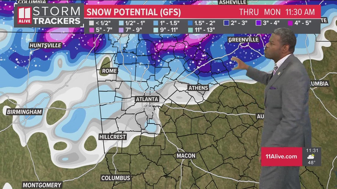 Weather forecast | Snow possible for metro Atlanta | 11alive.com