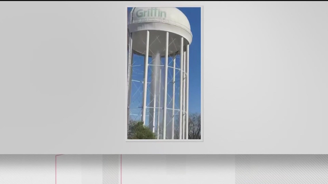 1 million gallons of water burst through Griffin water tower forcing ...