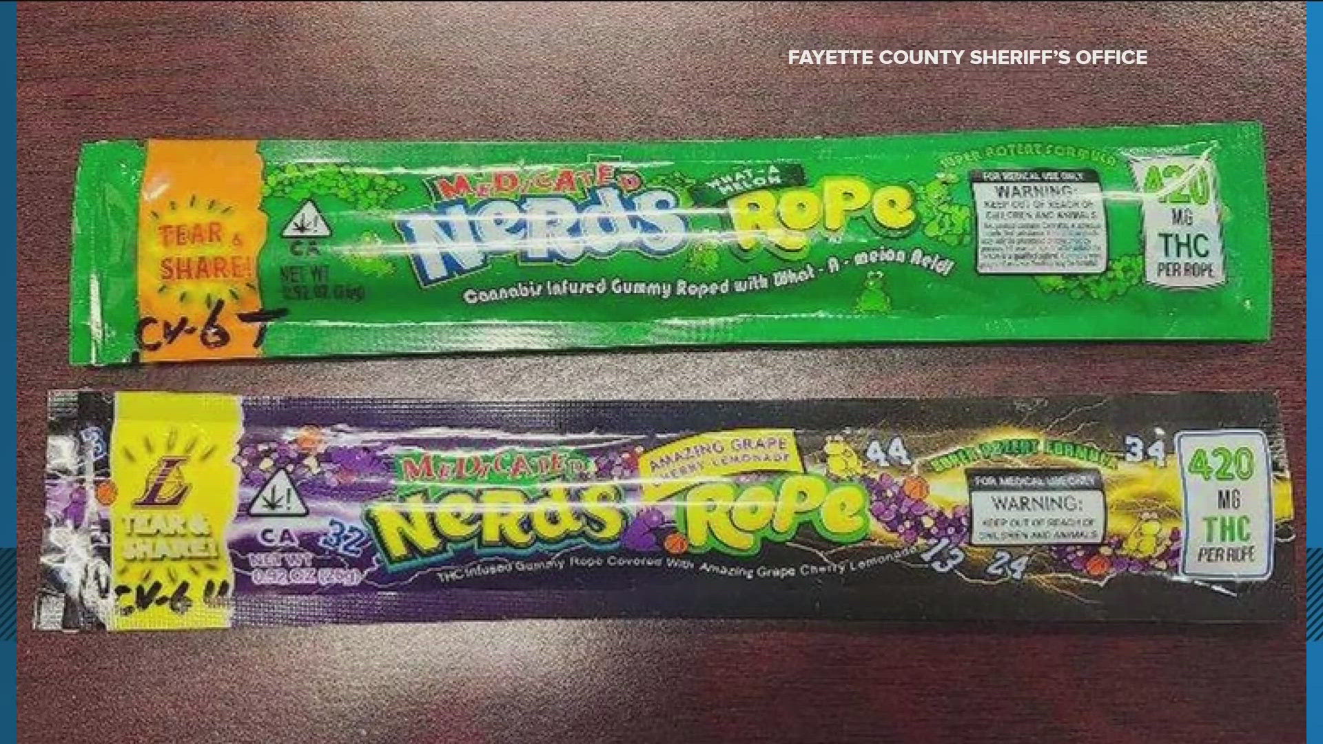 THC-infused candy disguised to look like popular candy, snacks on the ...