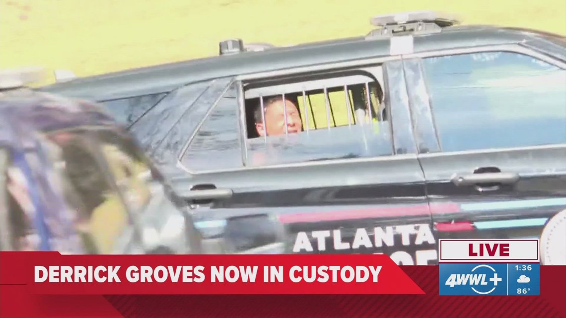 Man believed to be Derrick Groves shown in Atlanta Police cruiser ...