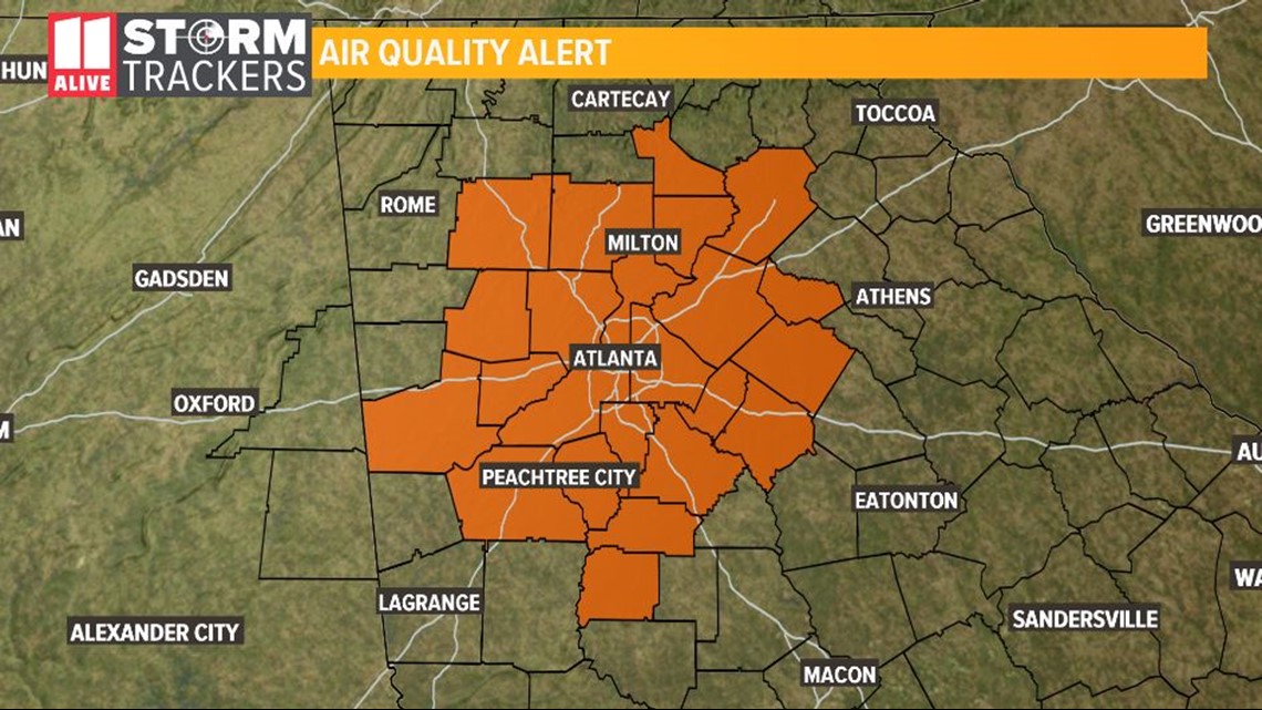 Code Orange Air Quality alert issued for metro Atlanta for Sunday and ...