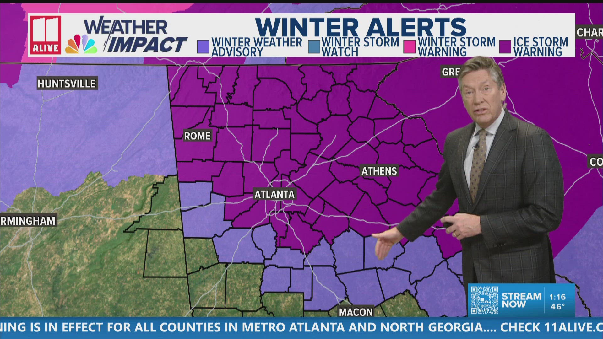Georgia winter weather updates Friday: Ice storm warning expands into ...