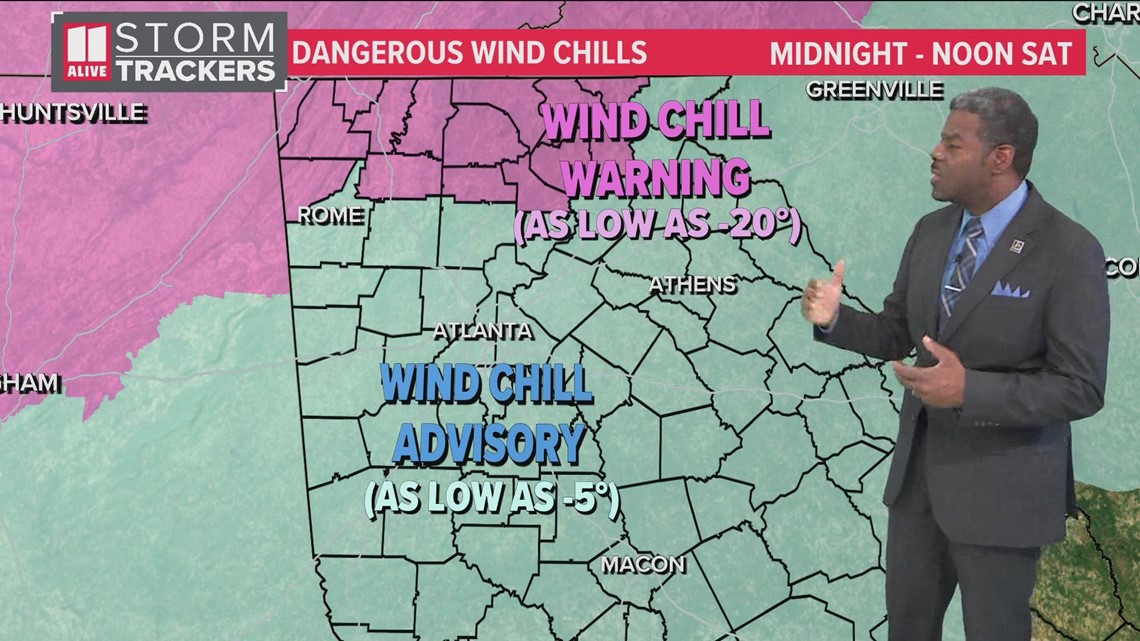 Arctic cold blast could create dangerous wind chills in Georgia ...