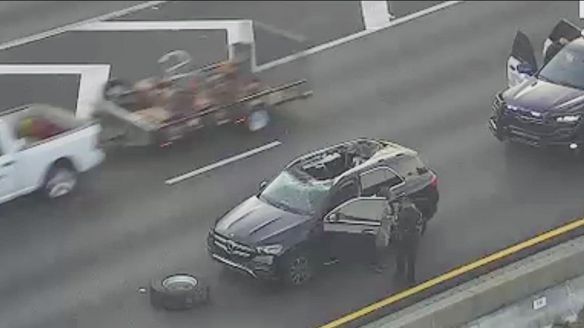 Conyers woman survives tire crash on I-285 | 11alive.com