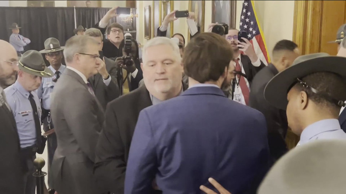 Georgia Sen. Colton Moore arrested at State Capitol after he 'pushed ...