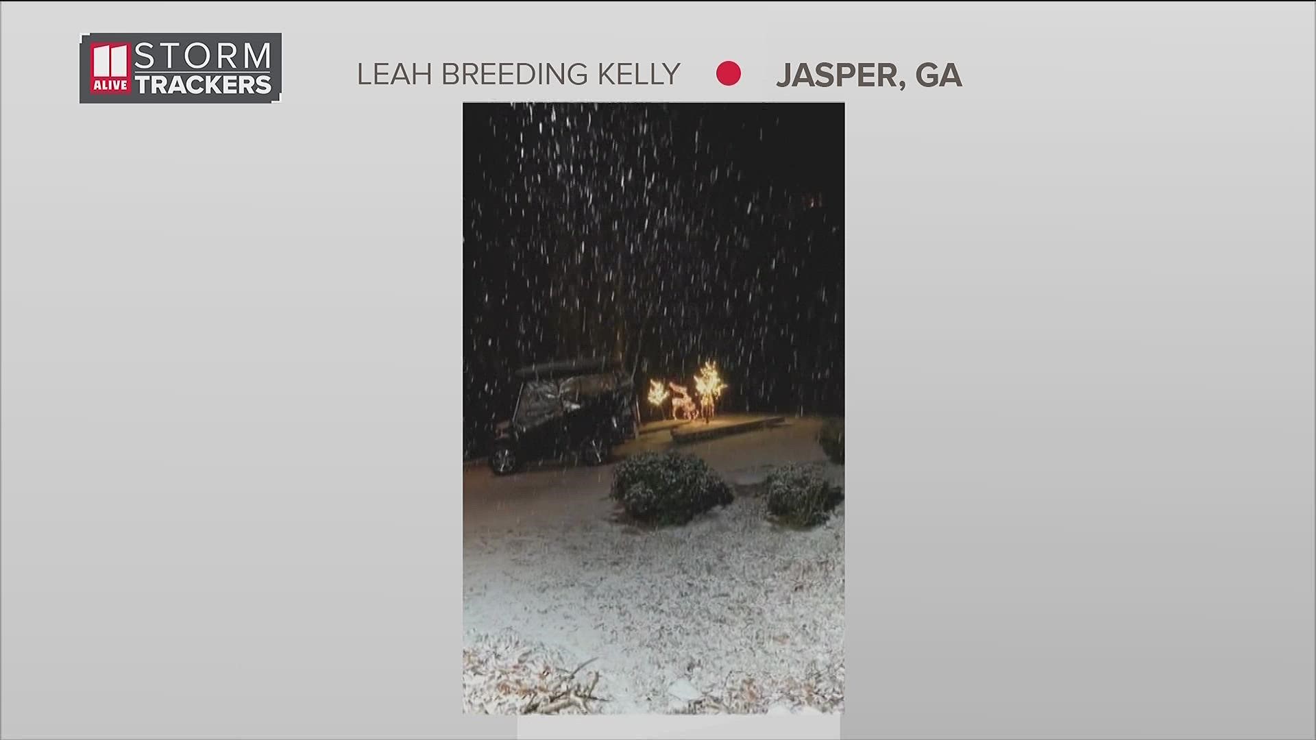Snow flurries fall overnight in Georgia | 11alive.com