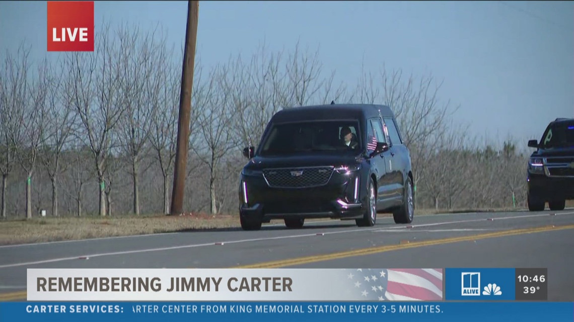 Jimmy Carter's motorcade on Highway 280, heading to Plains | 11alive.com