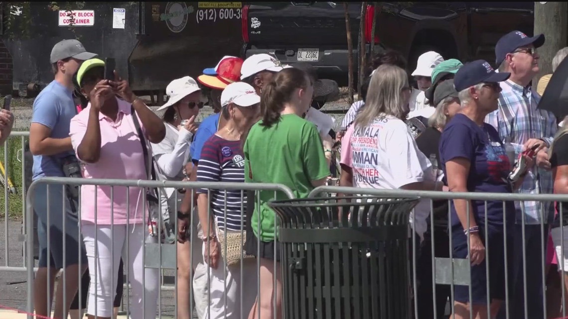 Harris and Walz campaign in Savannah | What supporters want to hear ...