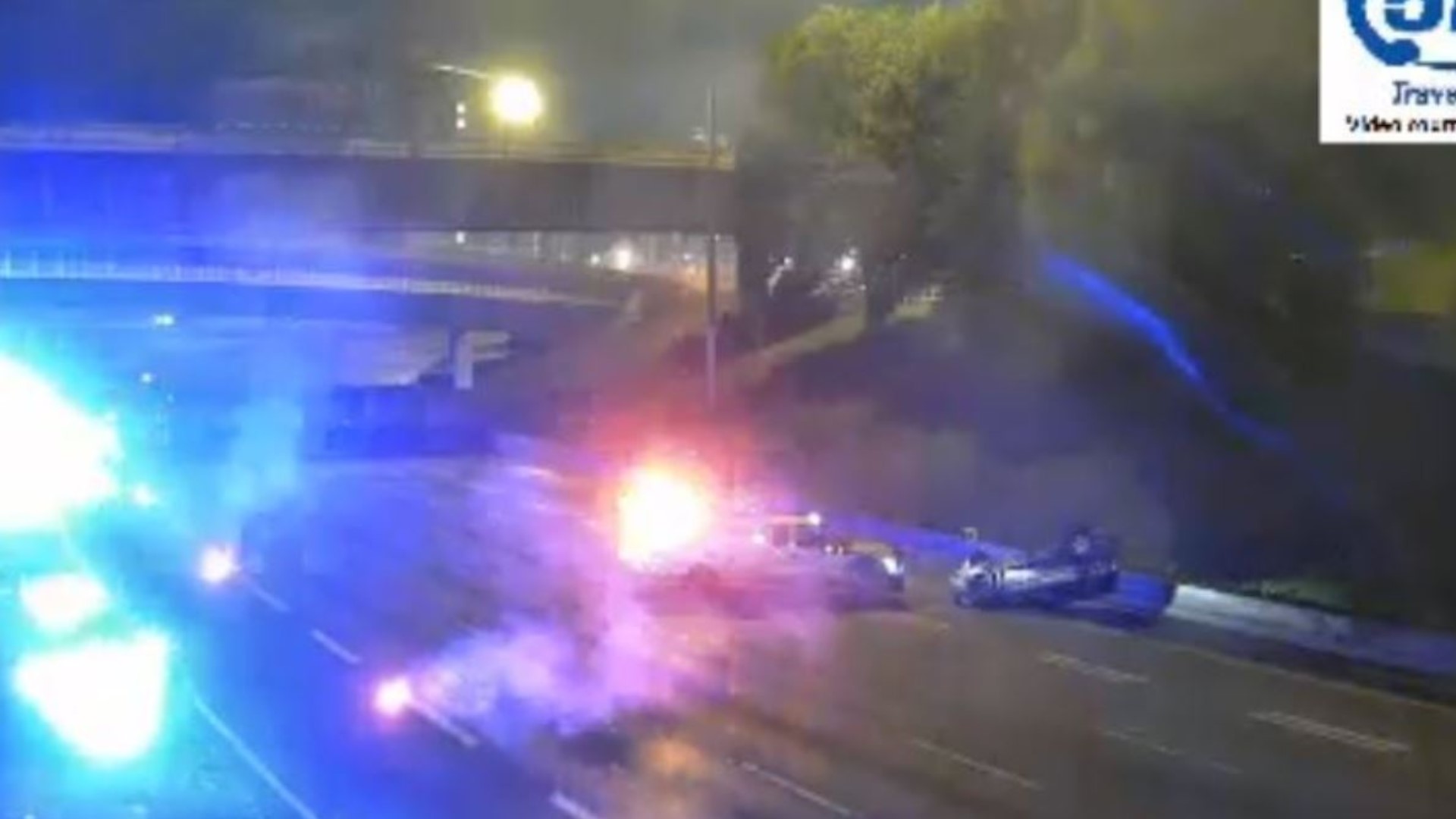 Atlanta traffic I 75 85 southbound blocked by wreck | 11alive.com