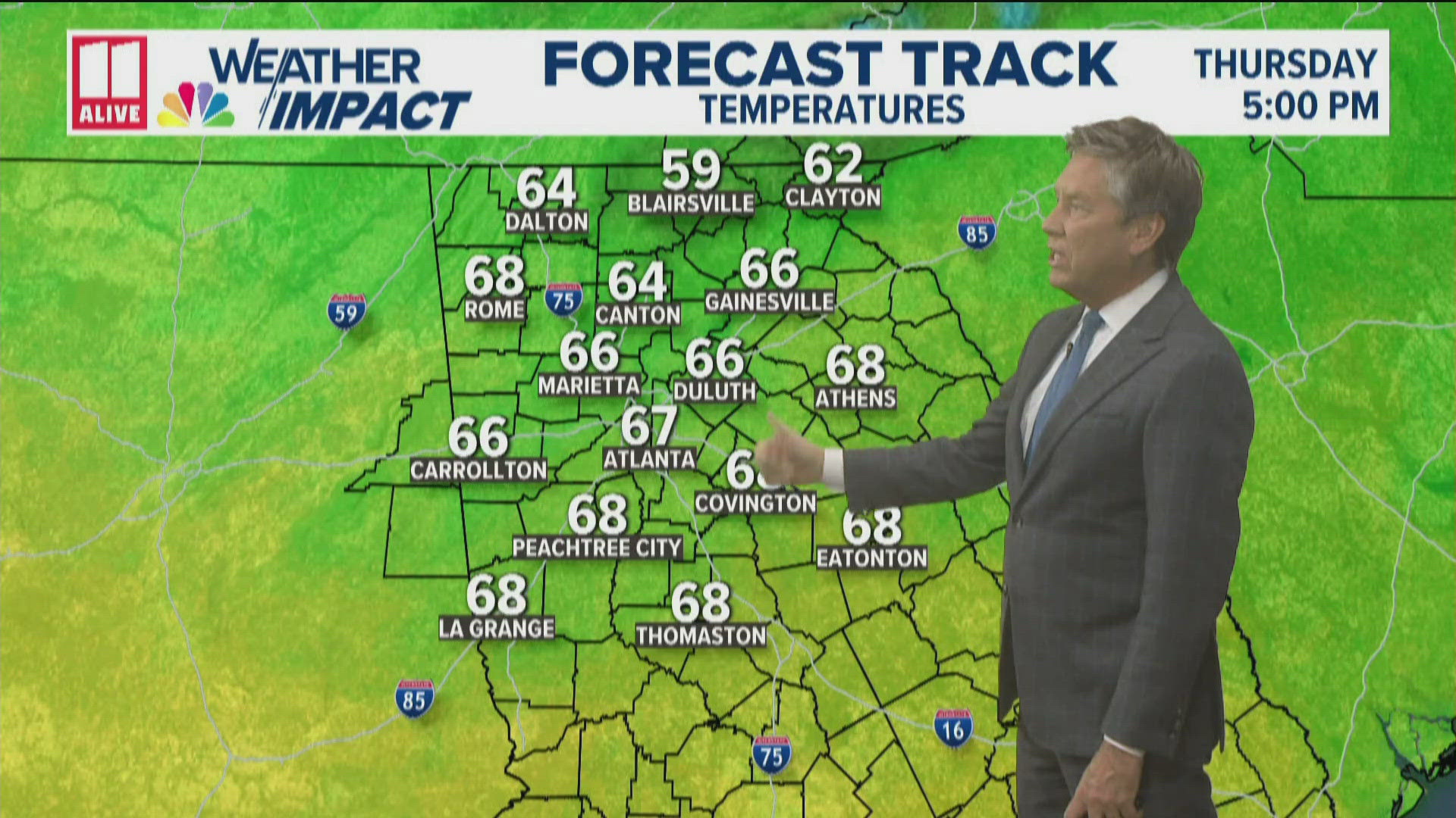 A warming trend begins tomorrow with temperatures back in the 60s ...