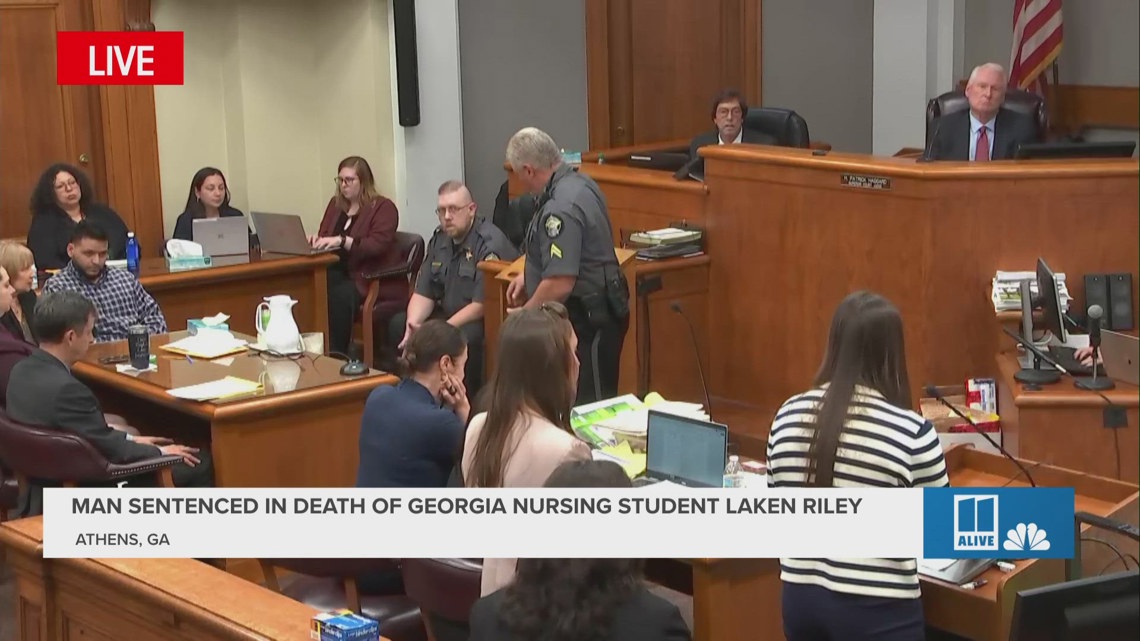 Laken Riley's sister speaks before sentencing of convicted murderer ...
