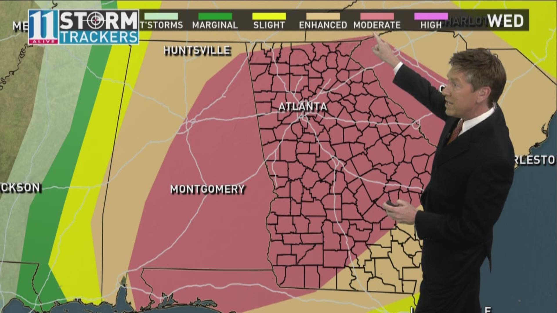 TIMELINE | Tornadoes expected in Georgia Wednesday | 11alive.com