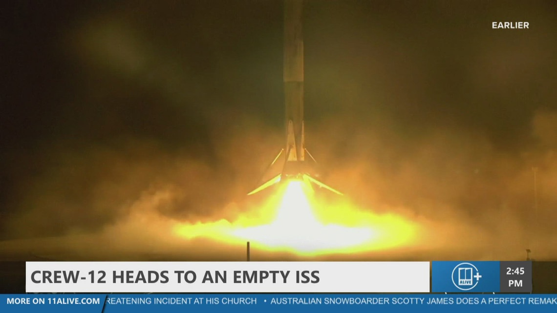 Crew-12 heads to an empty ISS | 11alive.com