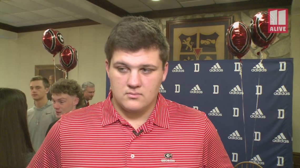 Tate Ratledge speaks after signing letter of intent to play for UGA ...