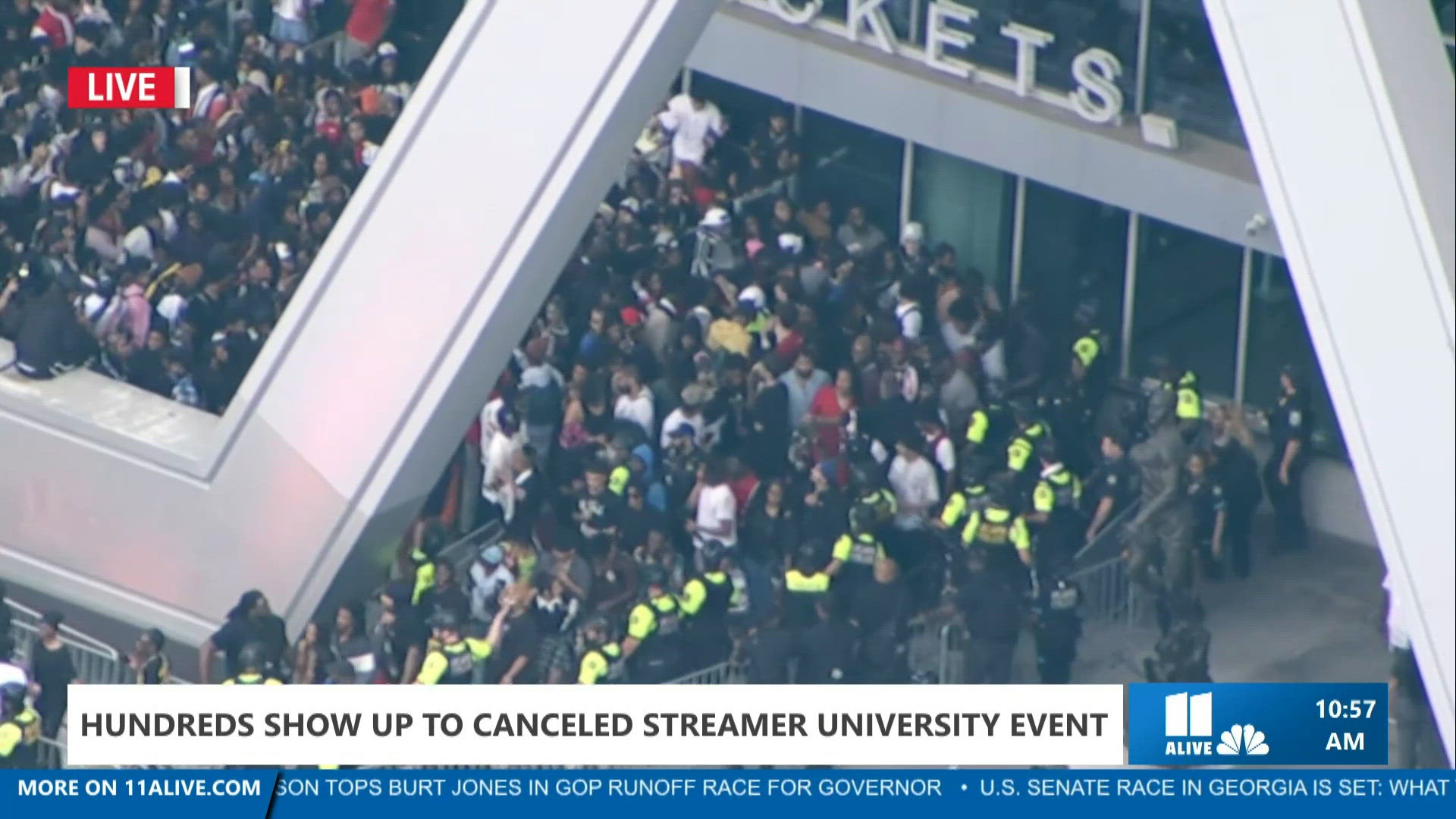 Massive crowd forms at State Farm Arena for Kai Cenat 'Streaming ...
