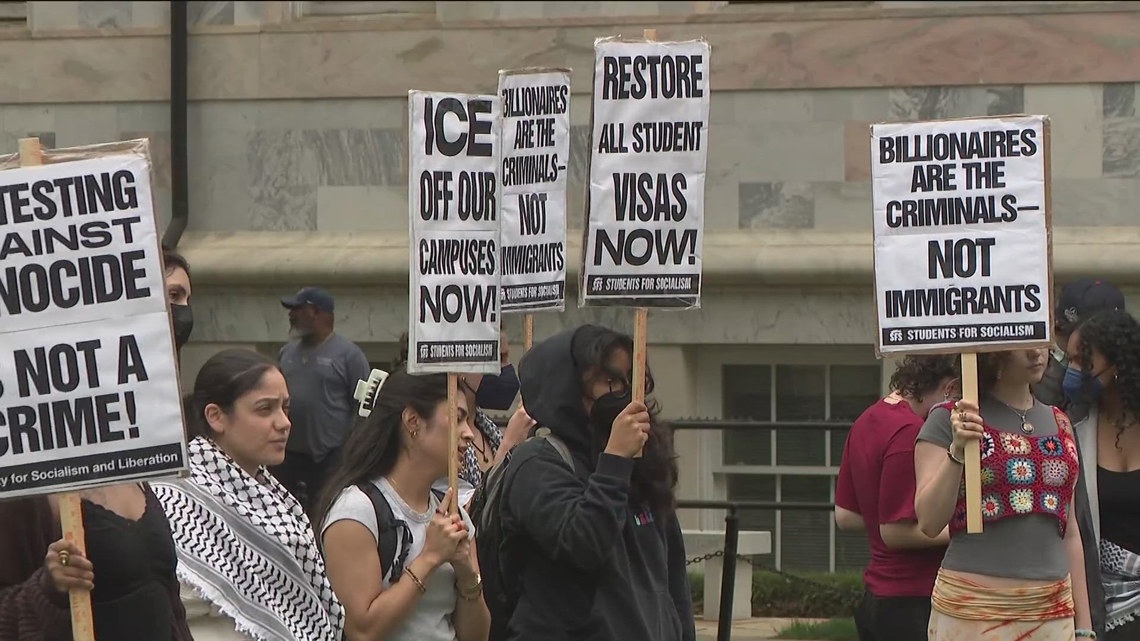 One year later | Emory students protest Gaza war, visa revocations ...
