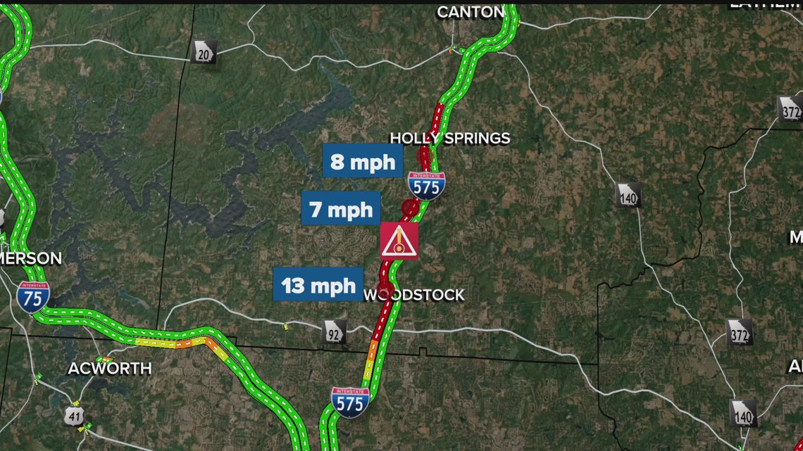 Express Lanes malfunction causes big jam on I-575 SB from Holly Springs ...