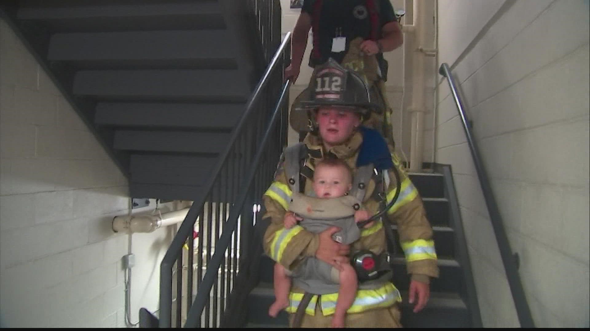 Firefighters salute fallen heroes of 9/11 with 110-story stair climb ...