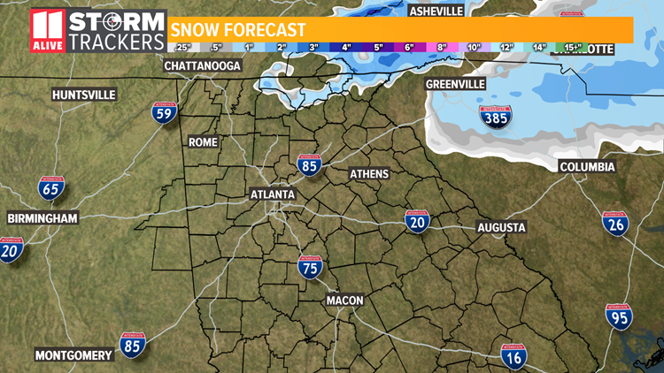 Snow chances for north Georgia on Thursday | 11alive.com