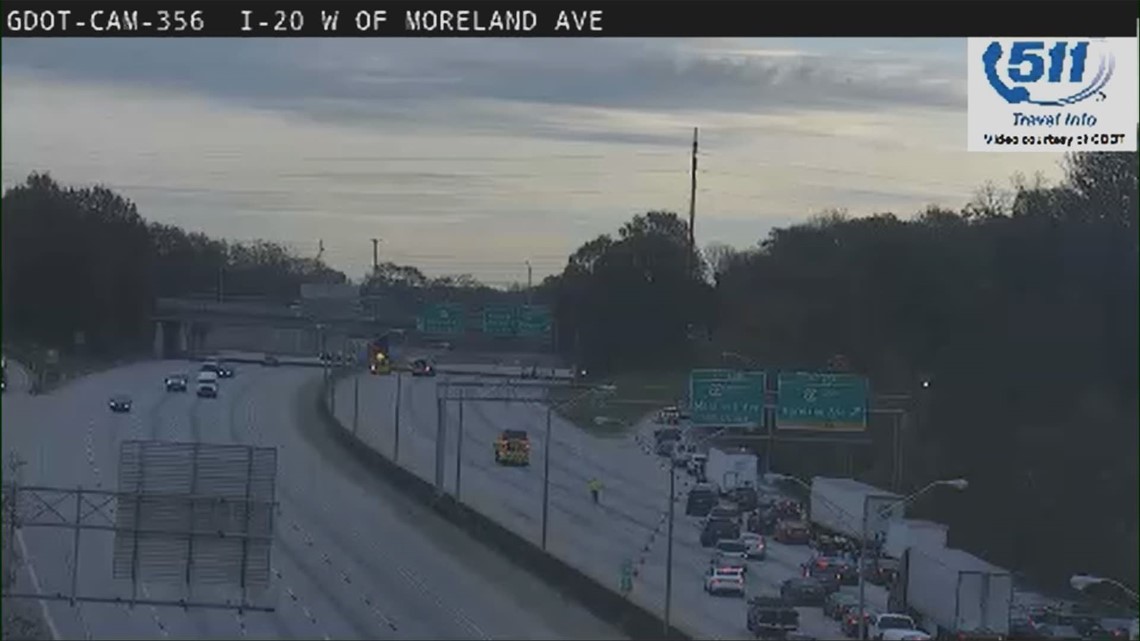 Fire under bridge on I-20 at Moreland | 11alive.com
