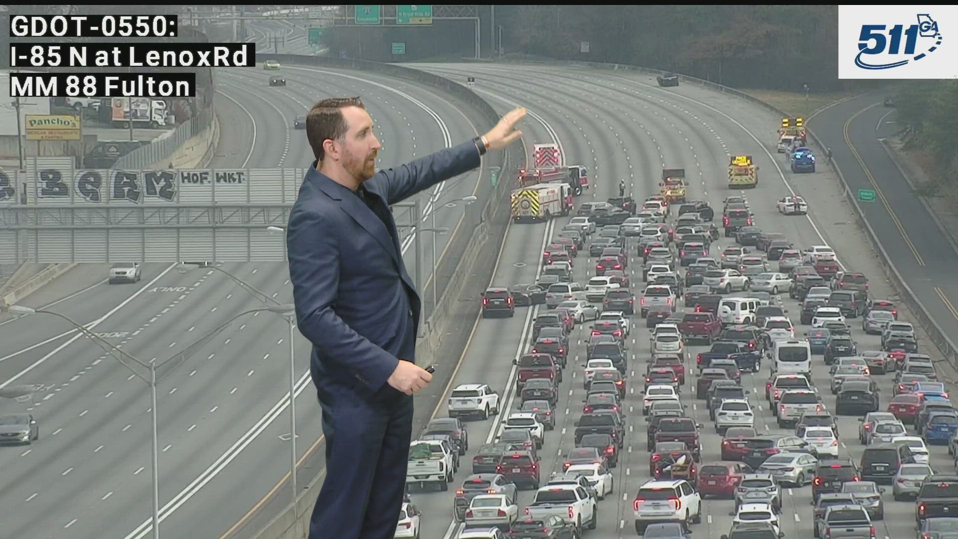 Bad wreck on I-285 South exit ramp to I-85 | 11alive.com