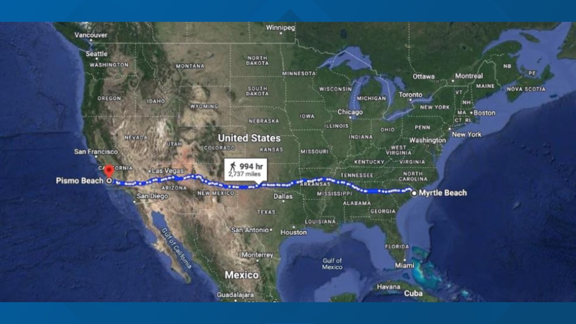 Man walking across America to raise money | 11alive.com