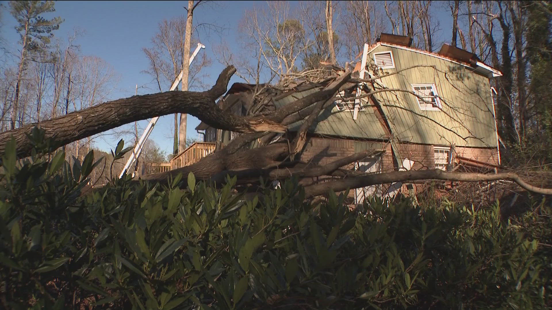 Marietta home damaged by trees in storm, family escapes | 11alive.com