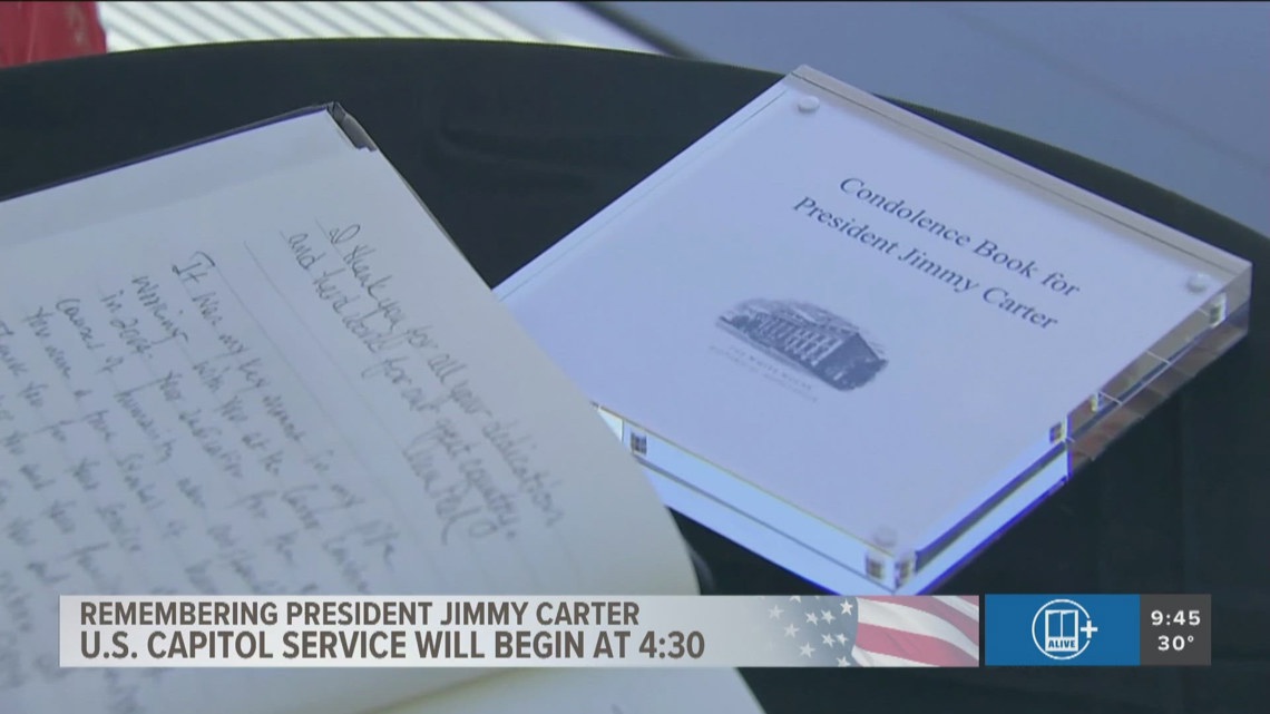 Condolence book at U.S. Capitol for Jimmy Carter will be sent to ...