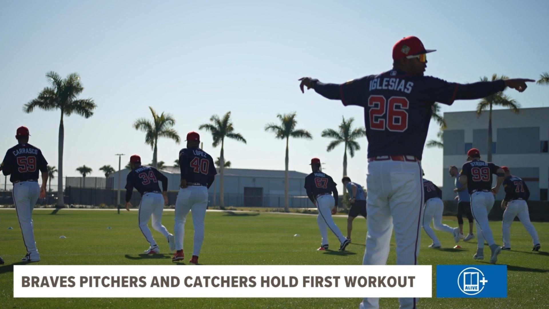 Braves kick off spring training in Florida with full day of workouts ...