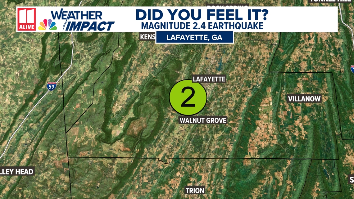 Small earthquake shakes parts of Northwest Georgia | 11alive.com