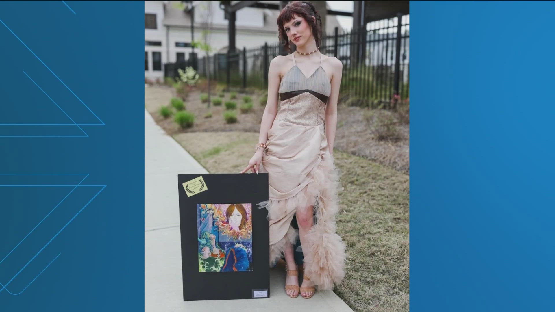 Apalachee High student wins custom gown design contest | 11alive.com
