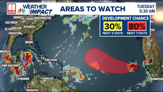 Potential Tropical Cyclone 9 forecast track, spaghetti models | 11alive.com
